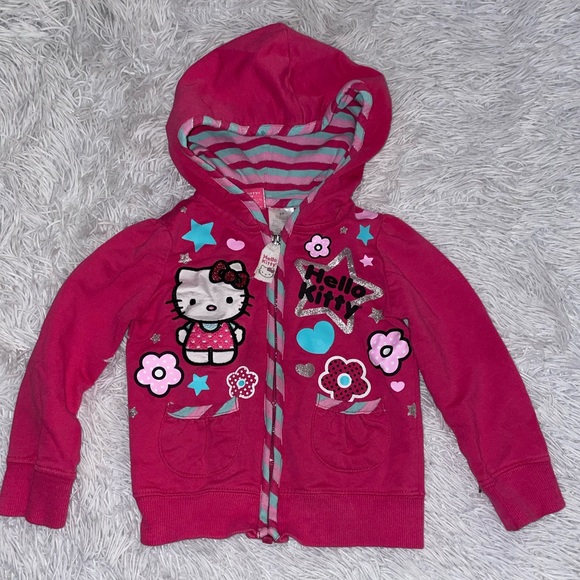 Hello Kitty | Jackets & Coats | Hello Kitty Pink Toddler Zip Up Jacket ...